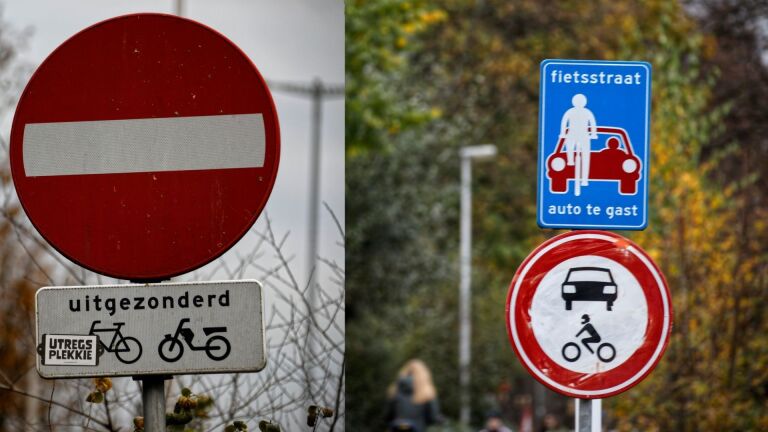 Bordenchaos voor (snor)fietsers in Utrecht