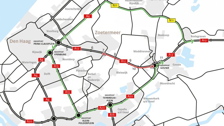De weg op? Opgelet: de A12 is het weekend dicht